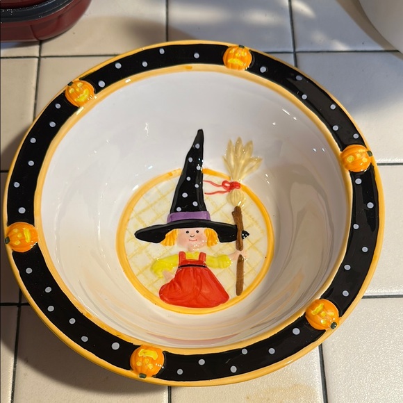 Holiday | Mary Engelbreit Vintage Halloween Witch Themed Bowl | Poshmark